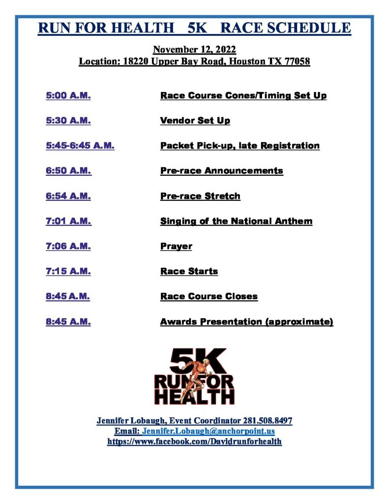 Run 4 Health Volunteer Headquarters – Anchor Point Family Network